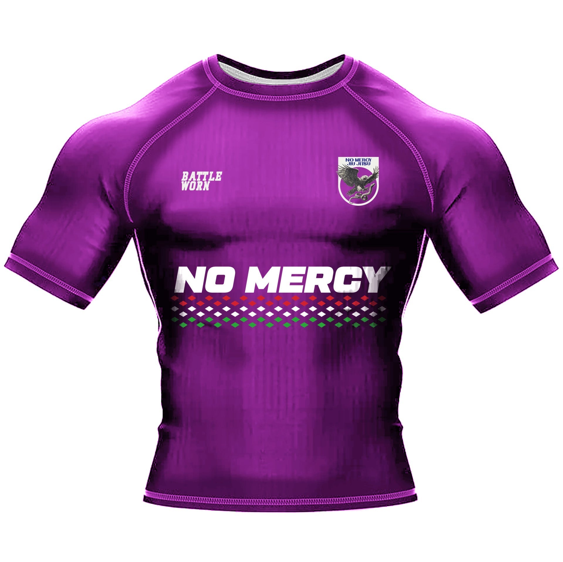 Battle Worn Rashguard - Purple – No Mercy